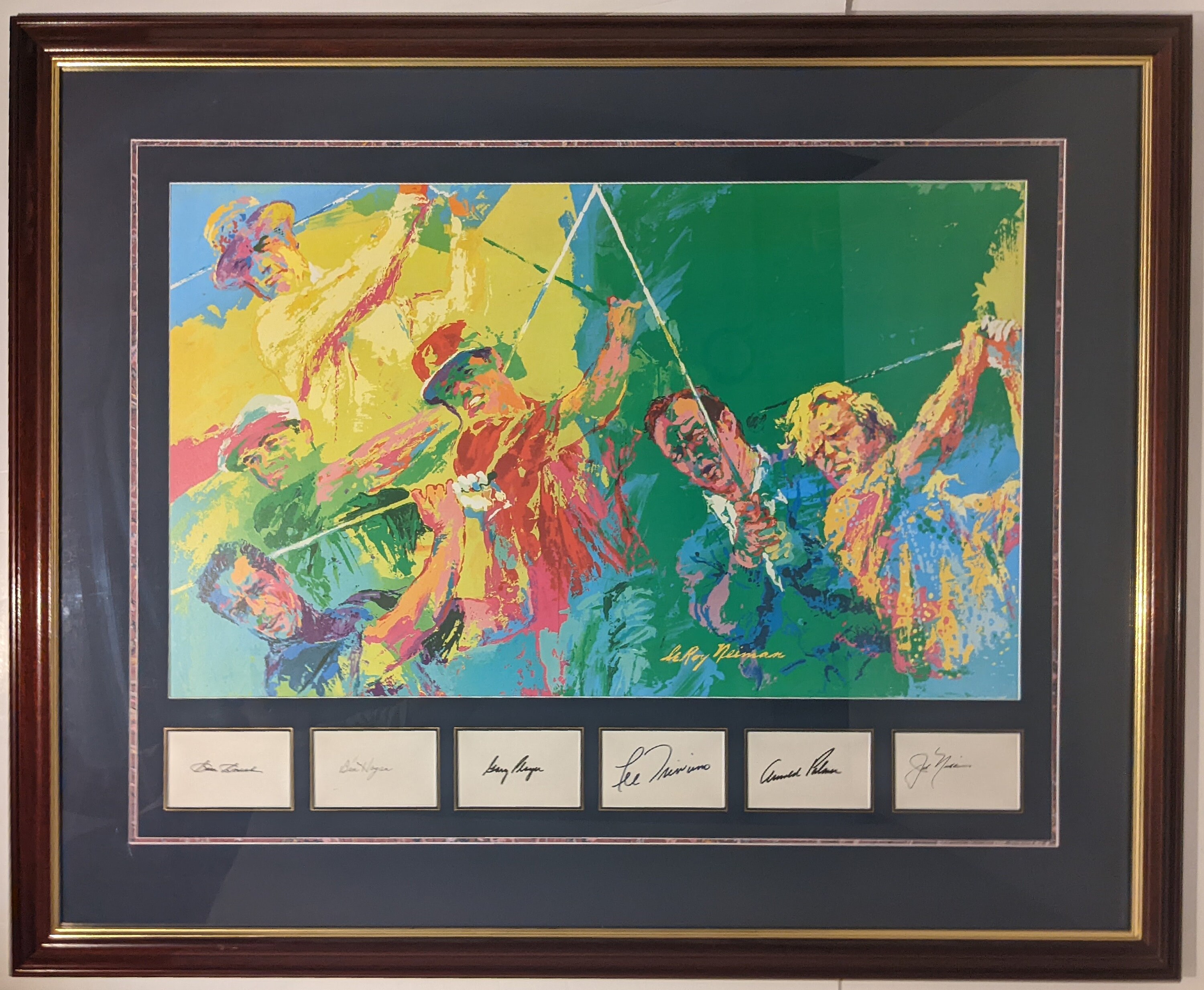 Leroy Neiman golf Champions Lithograph Signed Jack Nicklaus, Sam Snead ...