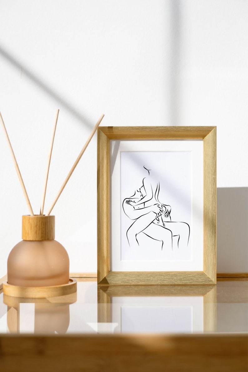 Digital Download Sensual Bedroom Wall Art Erotic Line Art Etsy