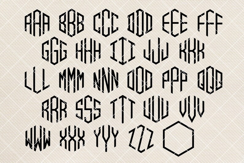 Polygon Monogram SVG NFT Alphabet Designs Shapes Svg Png - Etsy