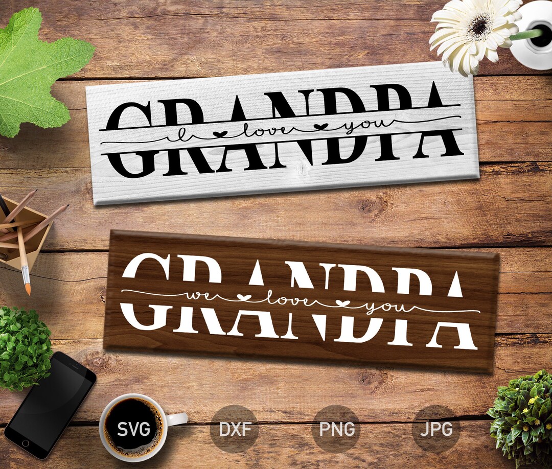 GRANDPA Monogram SVG, Father's Day Design,sublimation Design, Png Dxf ...