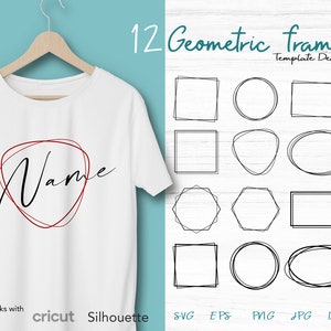 12 Geometric Frame Svg, Double Frame Svg, Rectangle Border Svg, Shapes ...