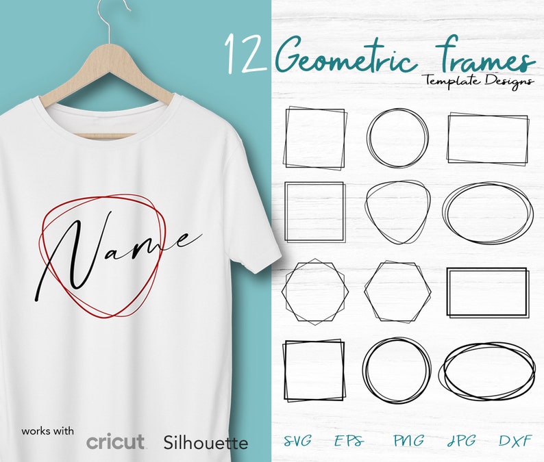 12 Geometric Frame Svg Double Frame Svg Rectangle Border - Etsy