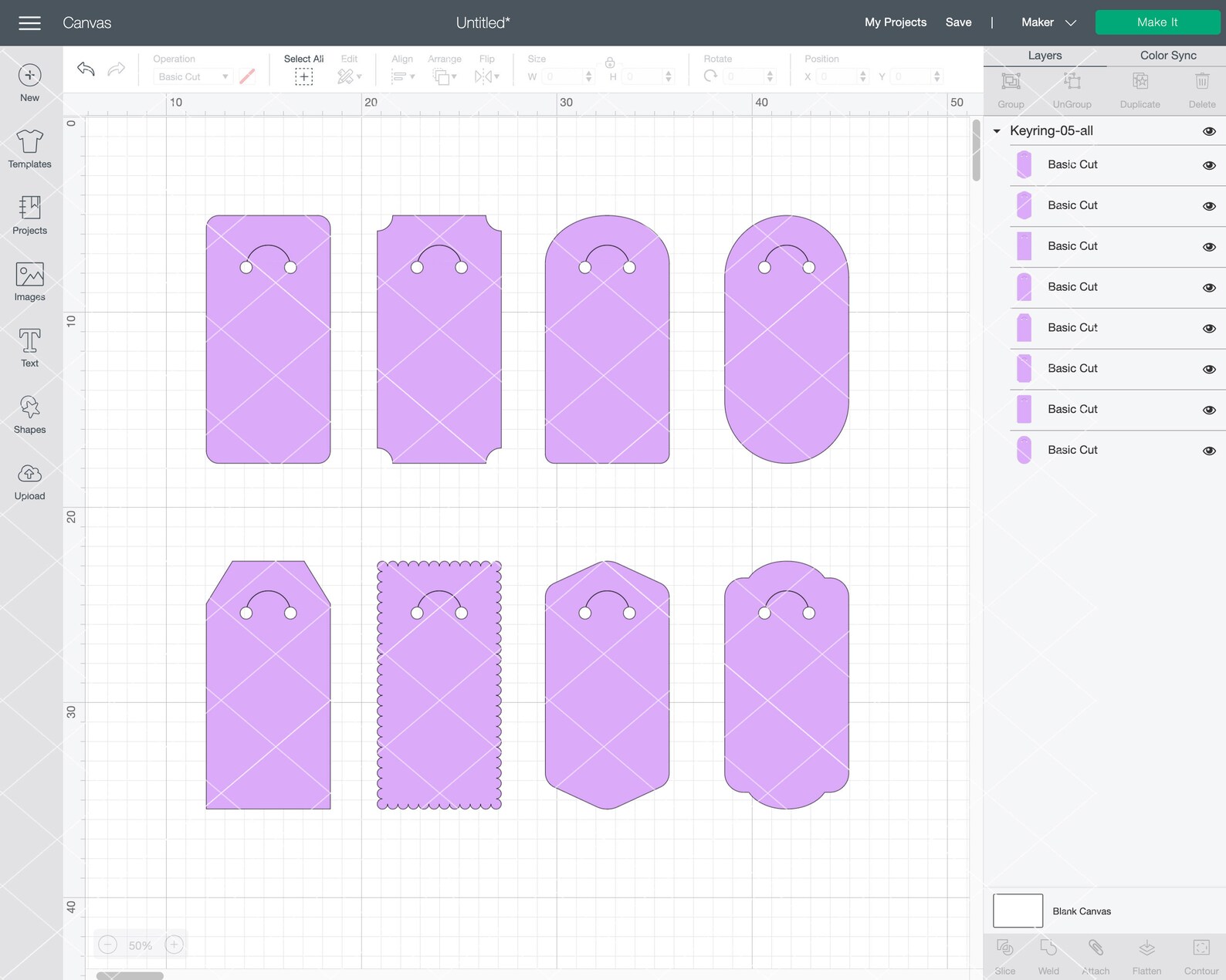 8 Keyring Display Card Svg 2.5x5 Keychain Display | Etsy