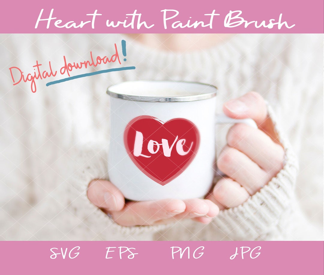 Red Heart With Love SVG, Valentine's Day SVG, Love SVG, Digital ...