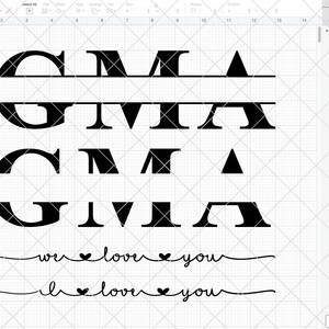 GMA Monogram SVG, Grandma ,G-MA, Sublimation Design, Png Dxf Jpg, Eps ...