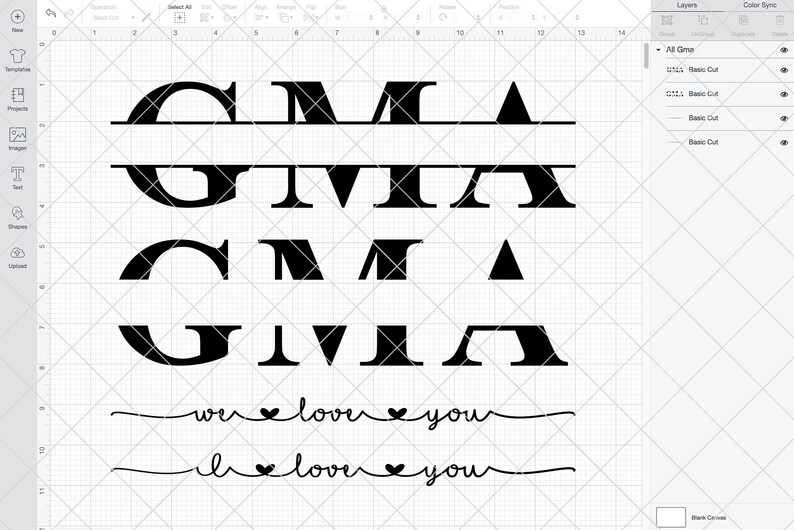 GMA Monogram SVG Grandma G-MA Sublimation Design Png Dxf | Etsy