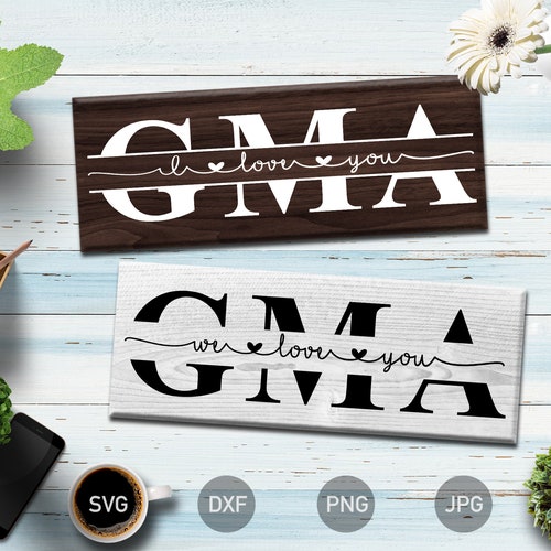 Gma Heart Instant Digital Download Svg Png Dxf and Eps | Etsy