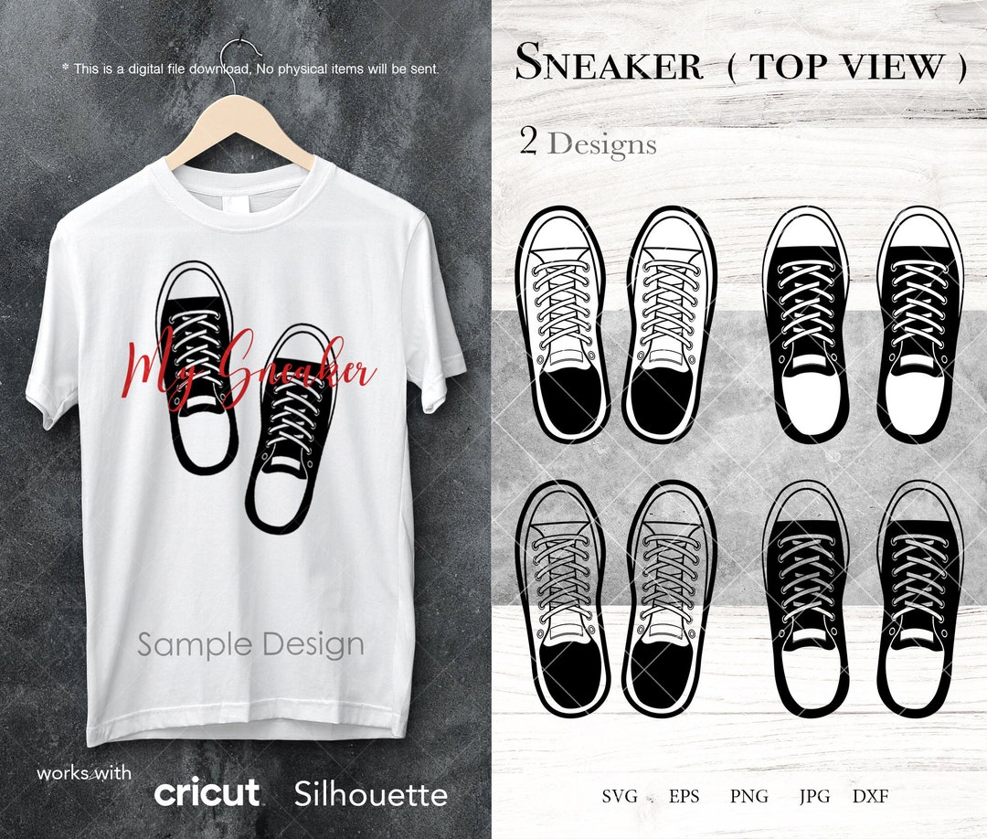 Sneakers SVG, Sneakers Shapes Svg Png Eps Dxf Jpg Files for Cricut and ...