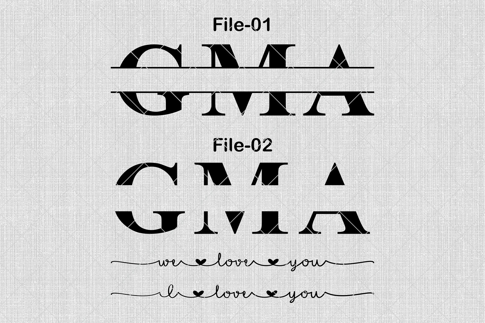 GMA Monogram SVG Grandma G-MA Sublimation Design Png Dxf | Etsy