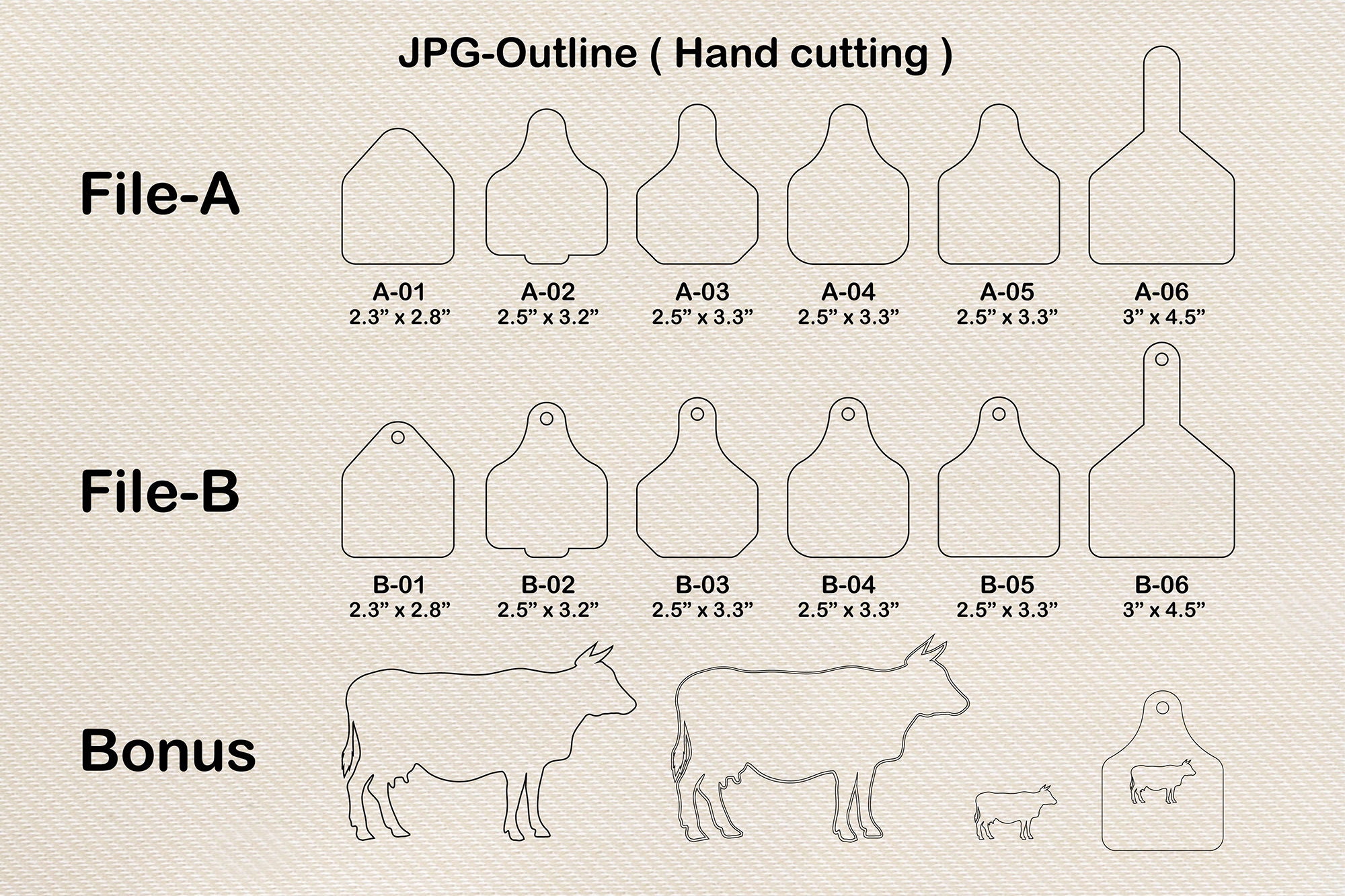Cow Ear Tag Template