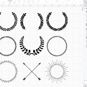 9 Wreath Designs SVG, Wreath Shapes Svg Png Eps Dxf Jpg Files for ...