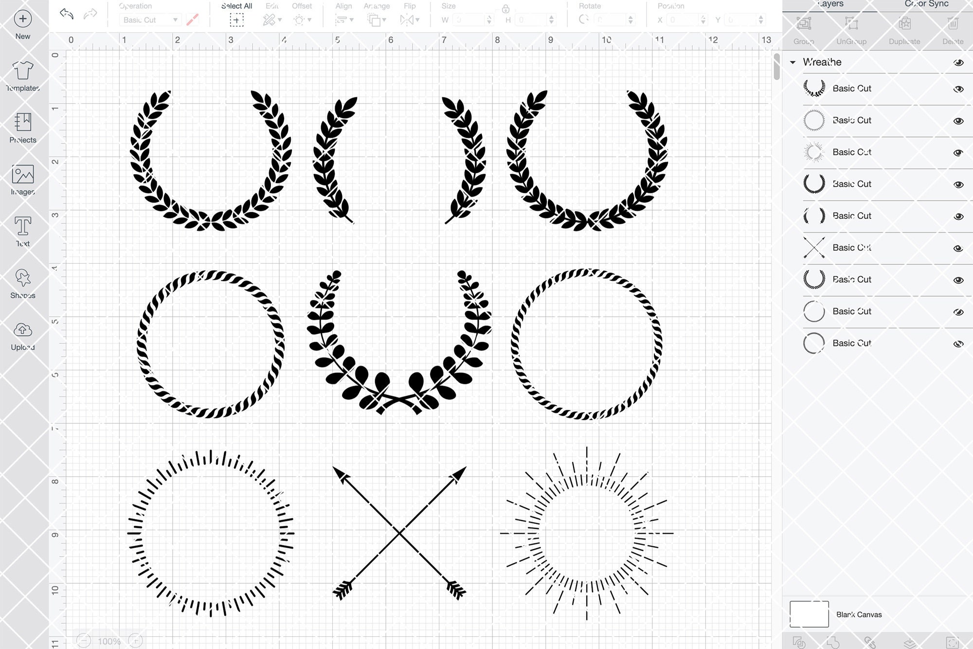 9 Wreath Designs SVG Wreath Shapes Svg Png Eps Dxf Jpg Files - Etsy