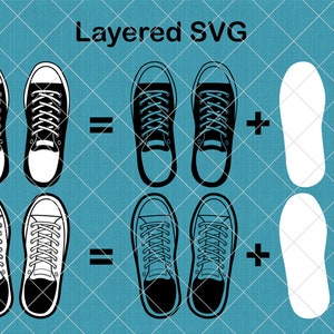 Sneakers SVG, Sneakers Shapes Svg Png Eps Dxf Jpg Files for Cricut and ...