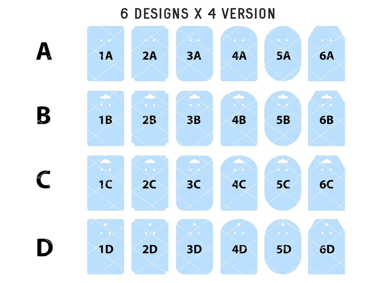 24 Keyring Display Card Svg 4x6 set 1 Keychain - Etsy