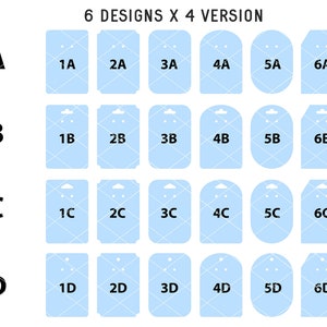 24 Keyring Display Card Svg 4"x6" (set 1), Keychain Display Card ...