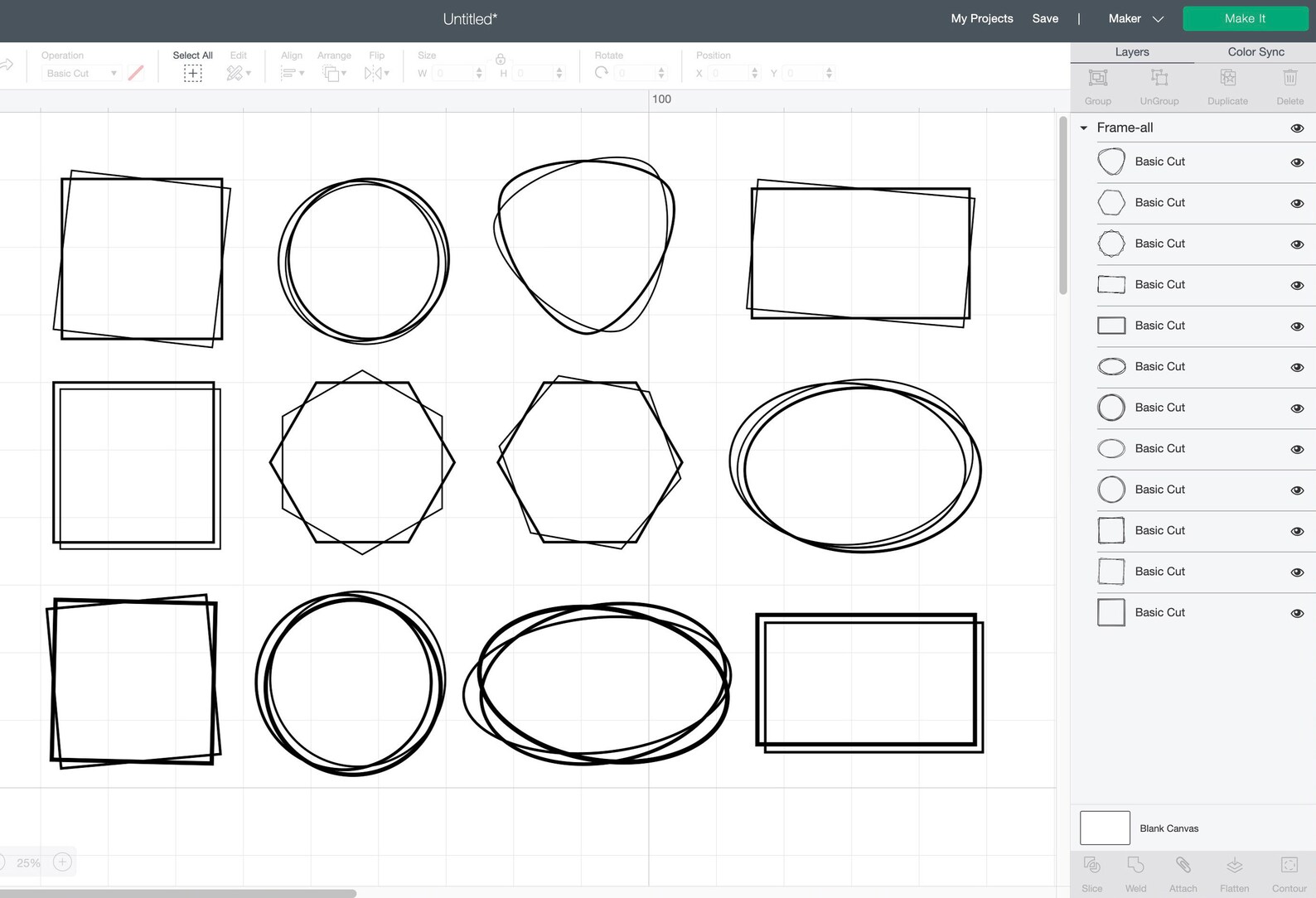 12 Geometric Frame Svg Double Frame Svg Rectangle Border - Etsy