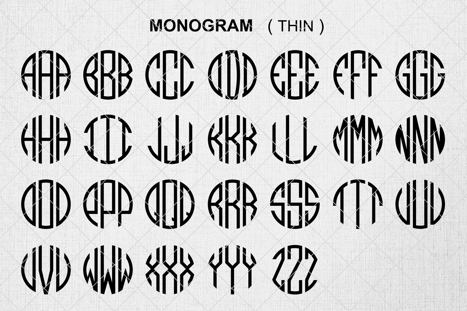Circle Monogram SVG Alphabet Designs Shapes Svg Png Eps Dxf - Etsy
