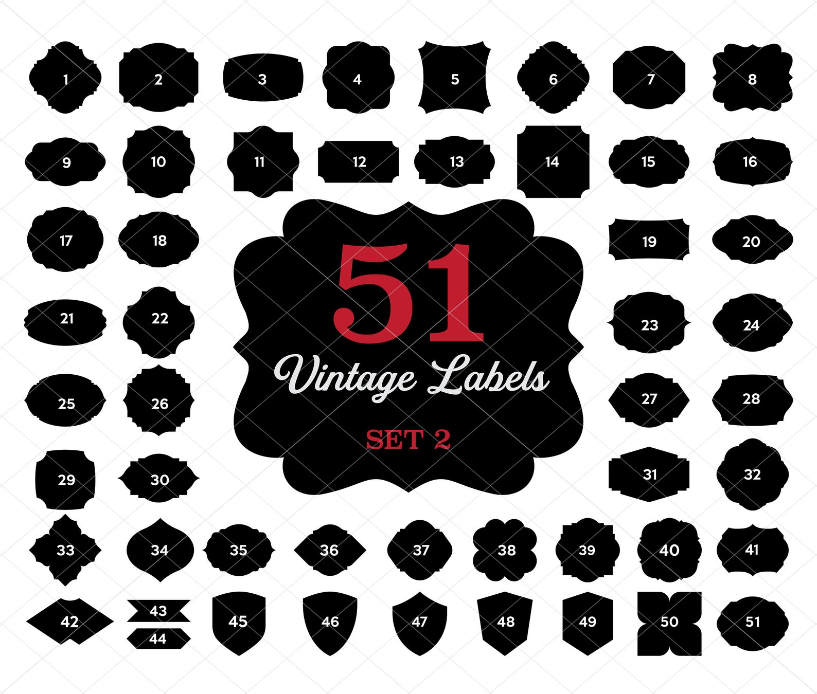 Vintage Tag Svg (set 2), Labels Svg, Banner Svg, Shapes SVG PNG DXF Eps ...