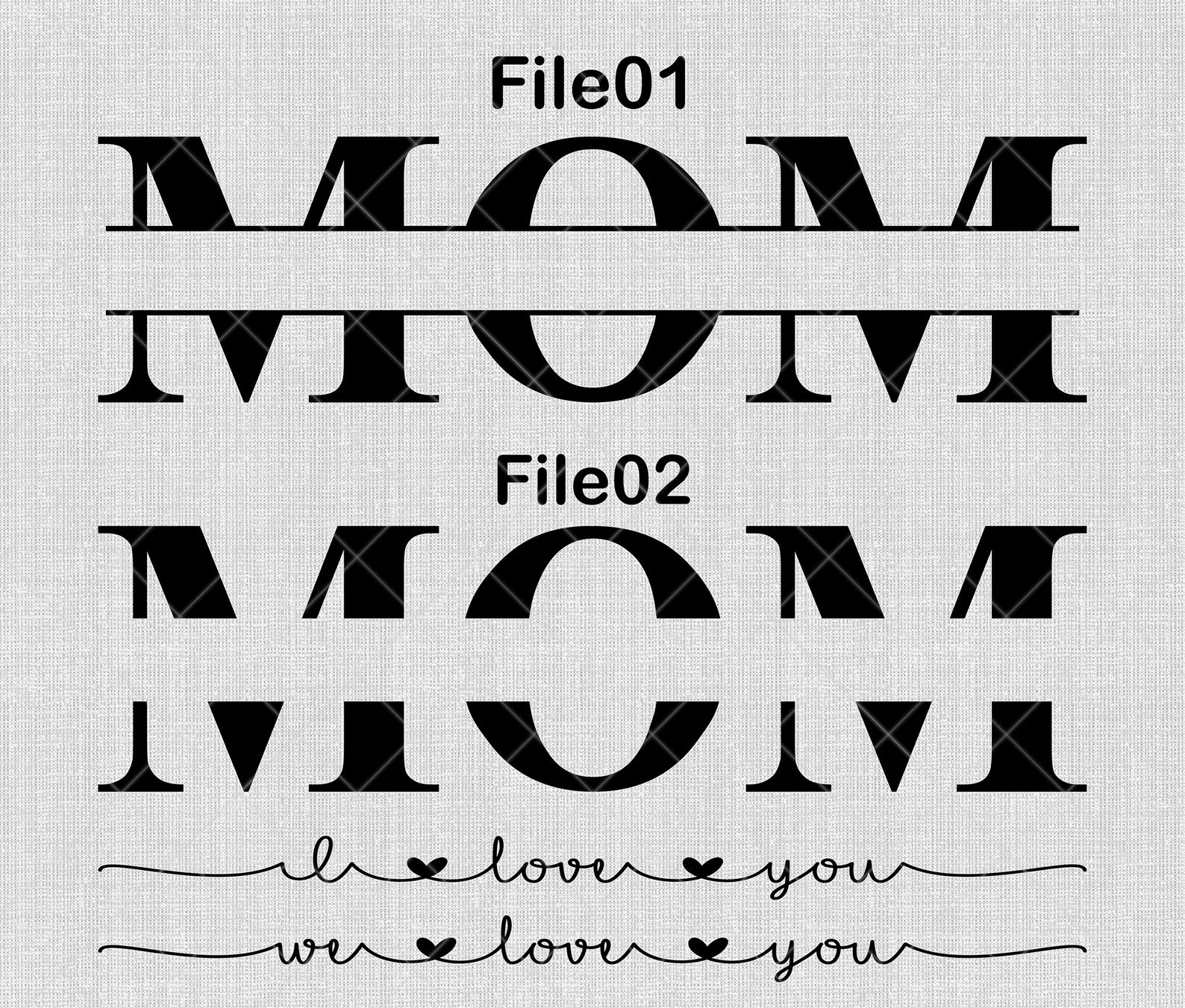 MOM Monogram SVG Mother's Day Designsublimation Design | Etsy