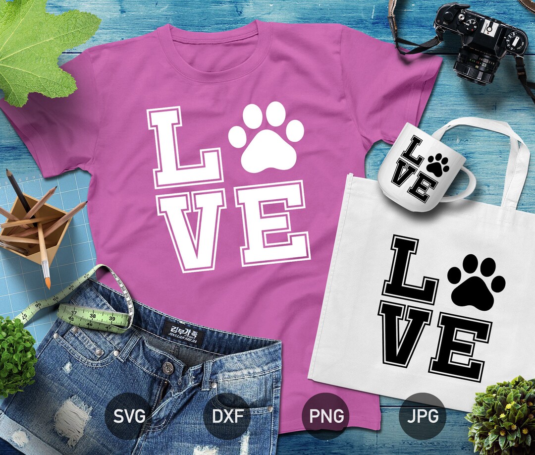 Love Cat & Dog SVG, LOVE Pet Sublimation Design, Png Dxf Jpg,files for ...