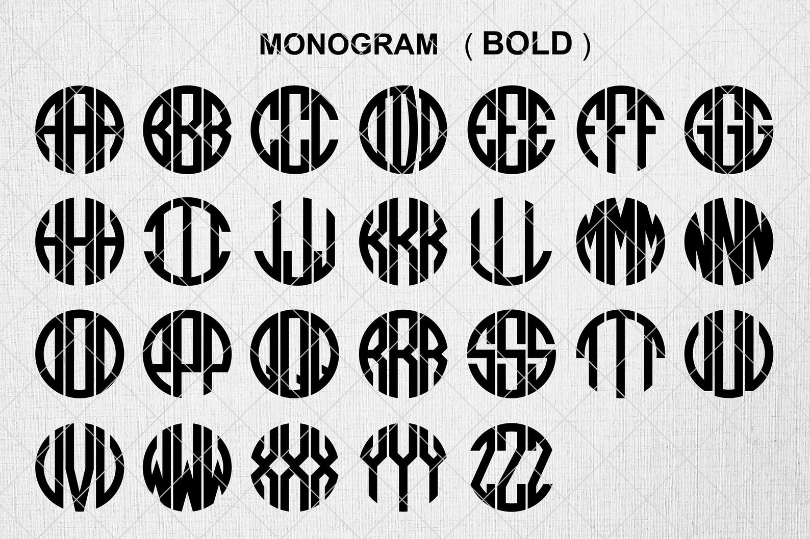 Circle Monogram SVG Alphabet Designs Shapes Svg Png Eps Dxf - Etsy