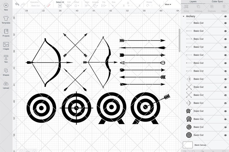 Archery Svg, Bow & Arrow Sublimation, Shapes Svg Png Eps Dxf Jpg Files ...