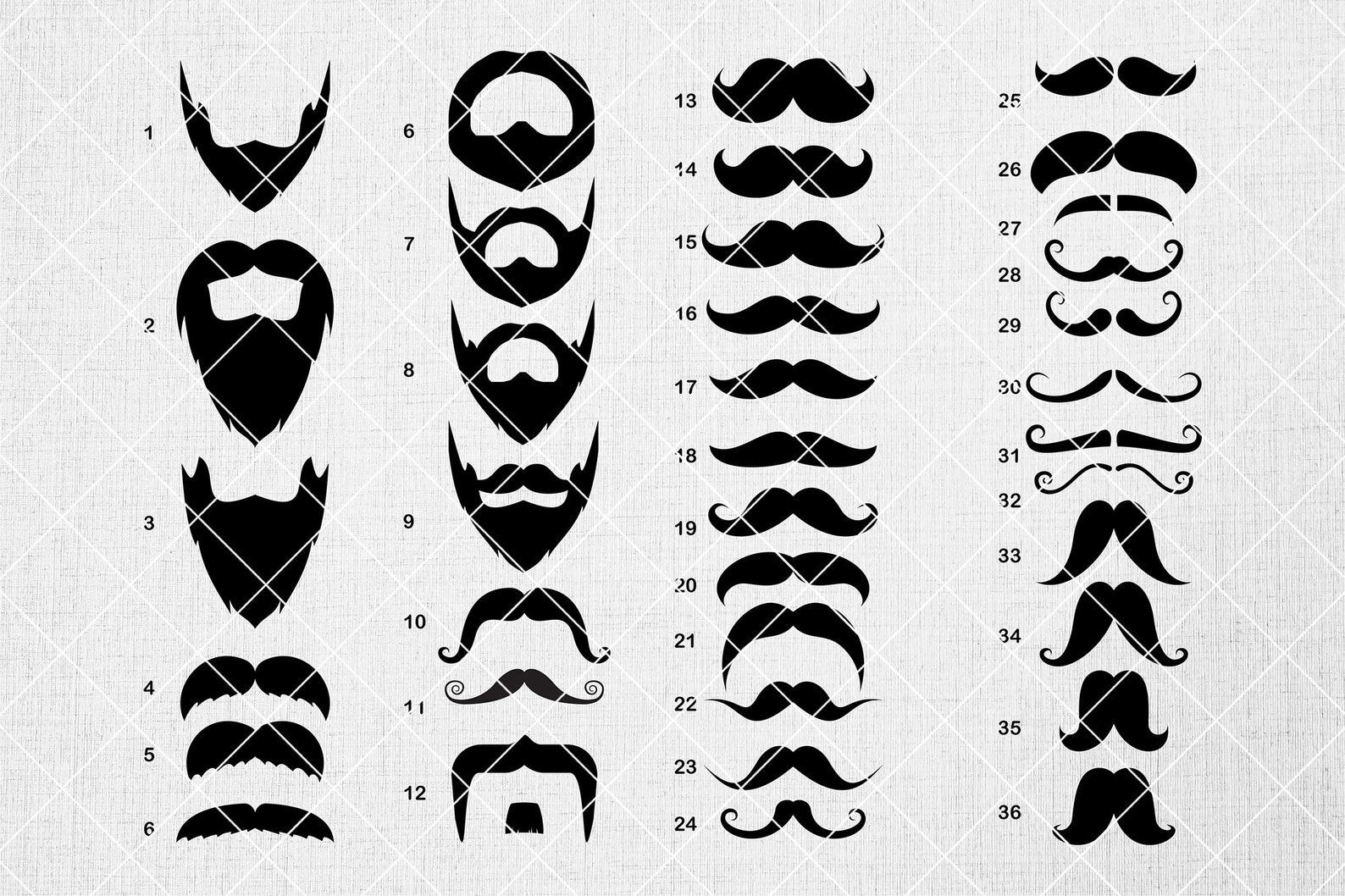 36 Bigote SVG Papá & bigote sublimación formas svg png eps - Etsy México