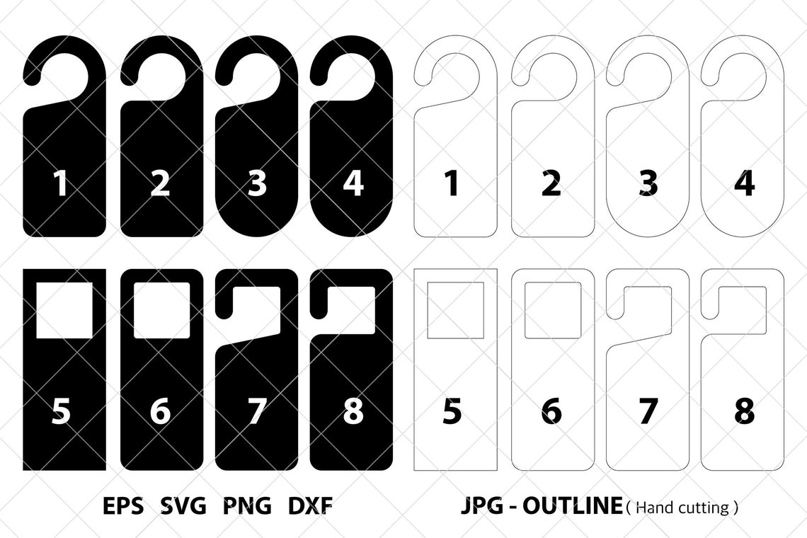 Door Hanger Template 3.5x8.5set1 Door Tag - Etsy