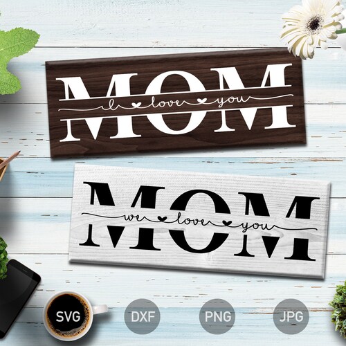 MOM Monogram SVG Mother's Day Designsublimation Design - Etsy