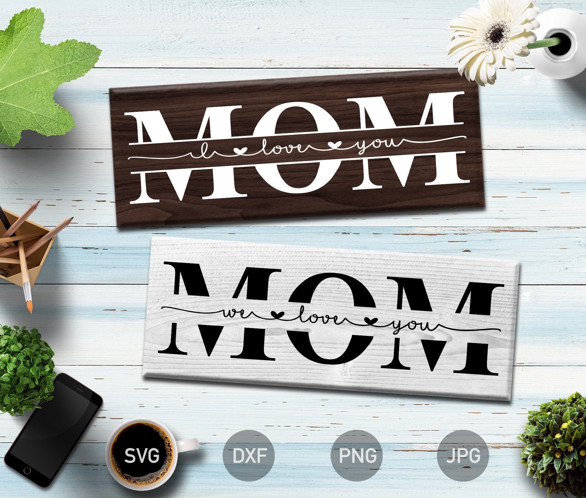 MOM monogram SVG Mother's day designSublimation design | Etsy