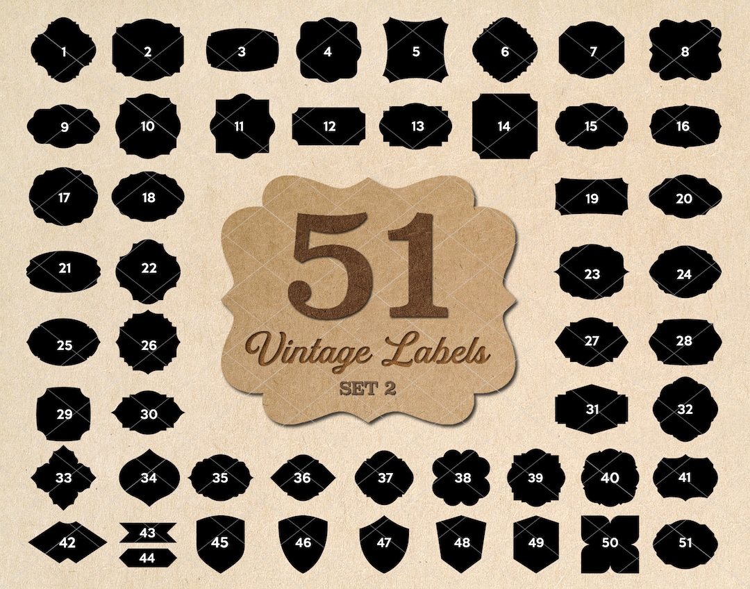 Vintage Tag Svg (set 2), Labels Svg, Banner Svg, Shapes SVG PNG DXF Eps ...