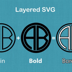Circle Monogram SVG ,2 Alphabet Designs, Shapes Svg Png Eps Dxf Files ...
