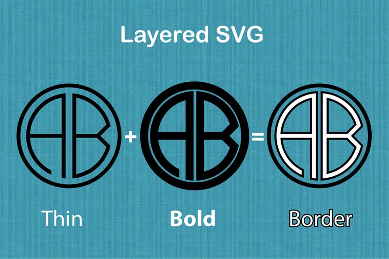 Circle Monogram SVG 2 Alphabet Designs Shapes Svg Png Eps | Etsy