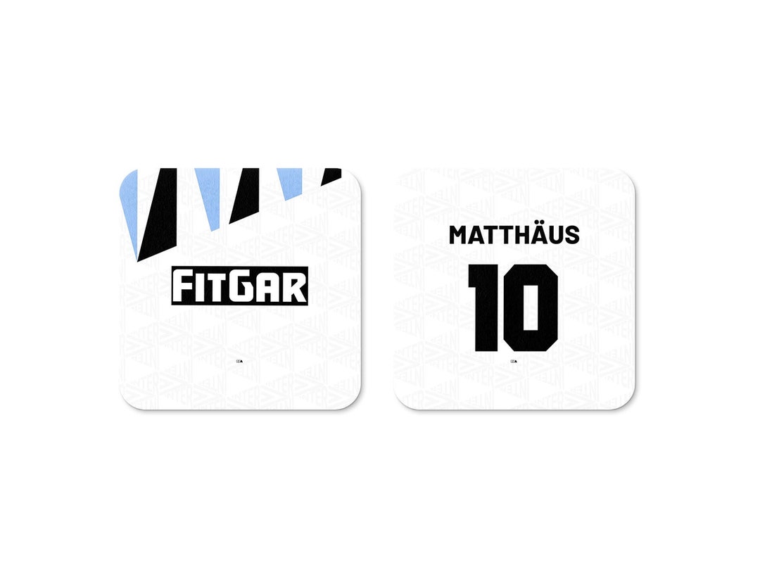 Inter 1991-92 Away Kit Coaster | Ceramic Beer Coaster | Football Soccer ...