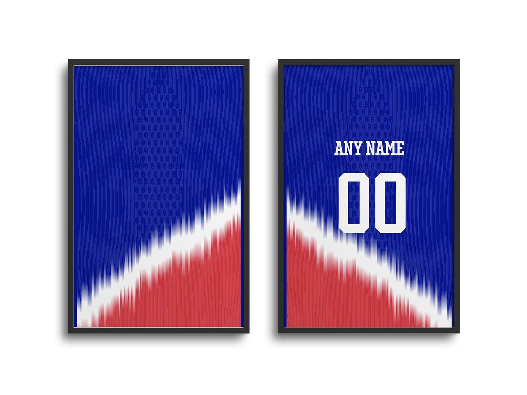 USA Red, White and Blue Copa America 2024 Away Kit Print Poster Wall ...