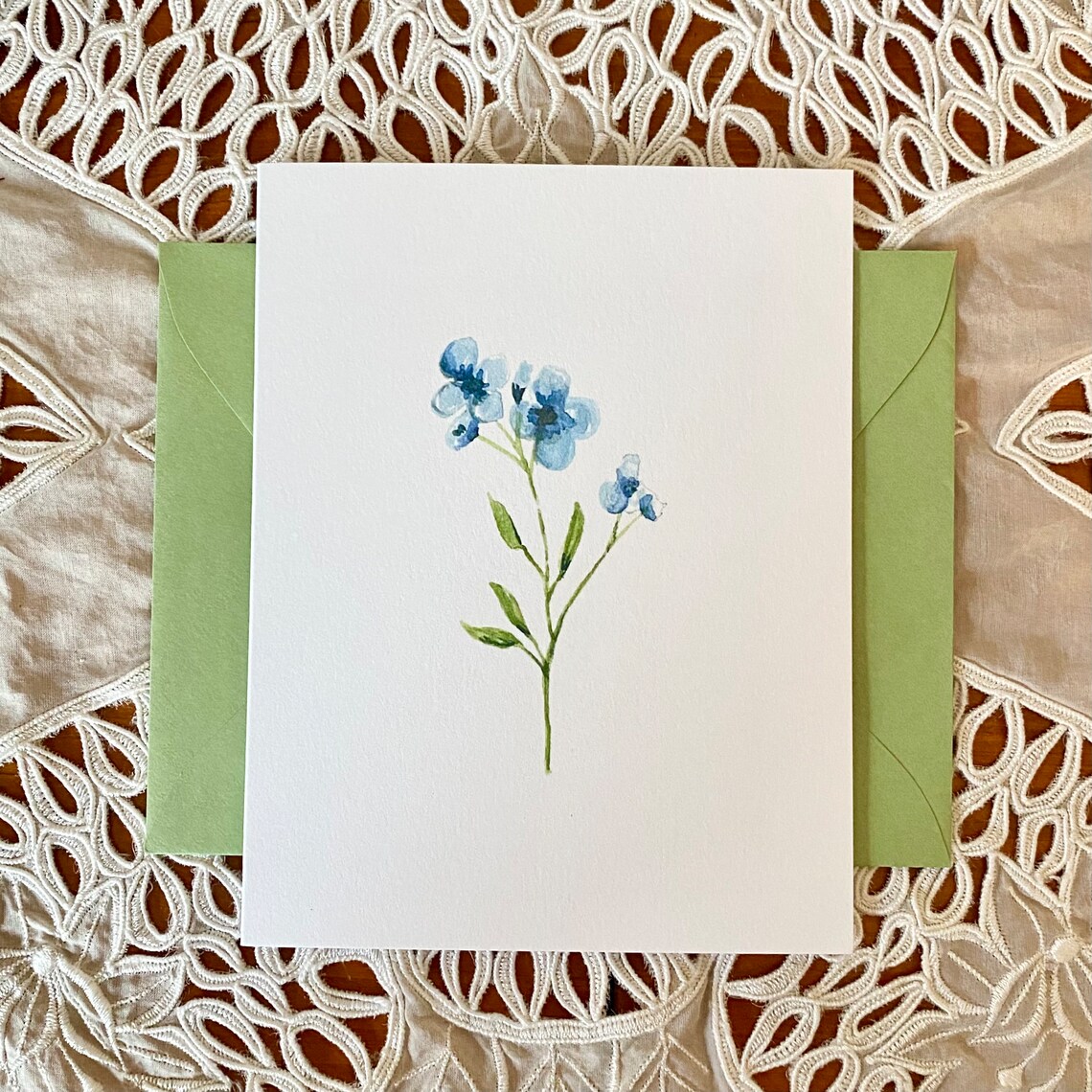 Forget Me Not Card - Etsy