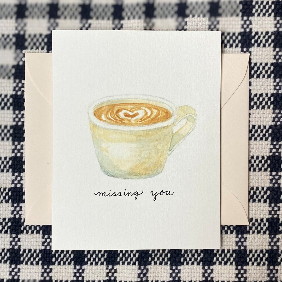 Missing You a Latte Card - Etsy
