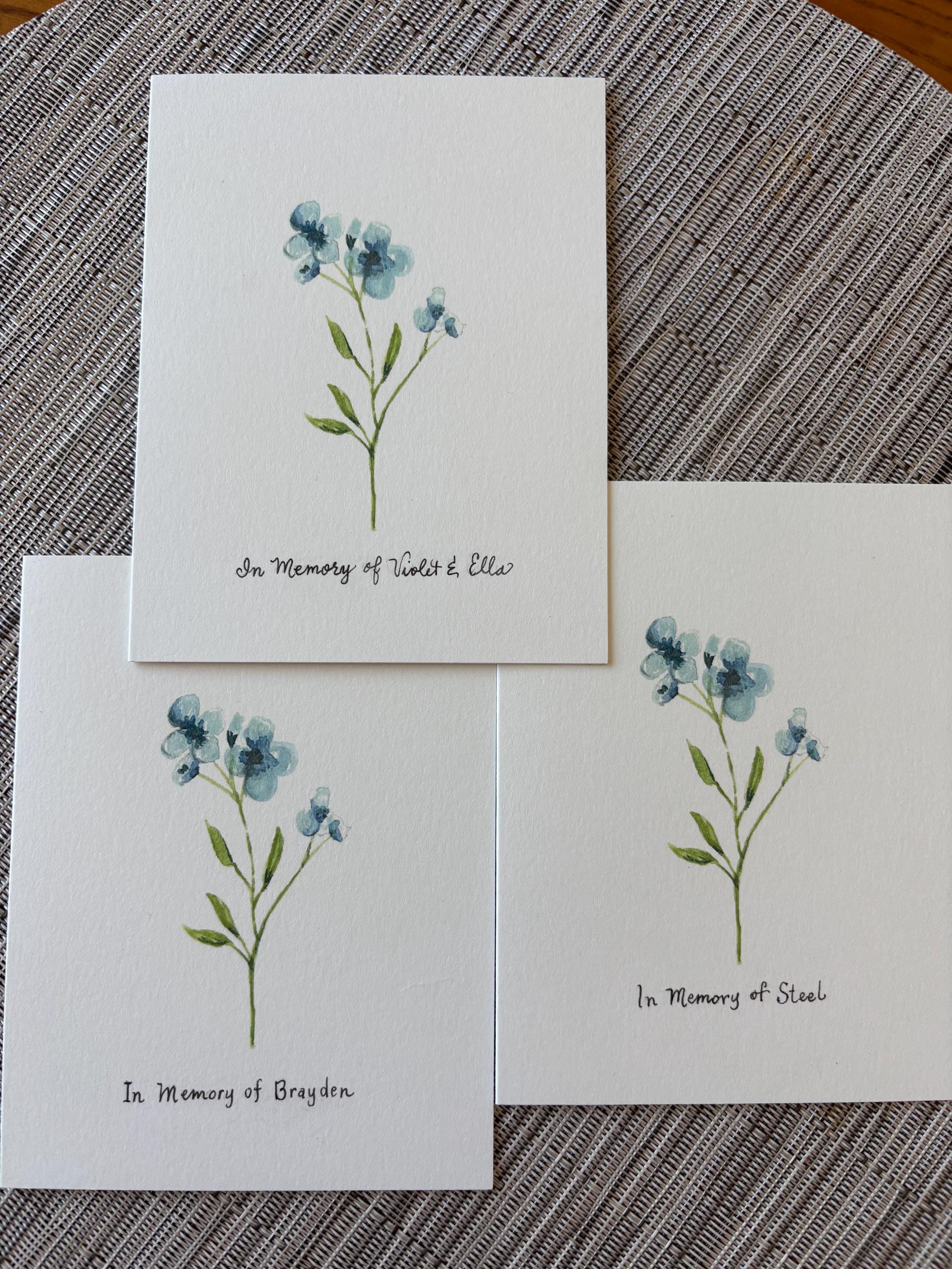 Forget Me Not Card - Etsy