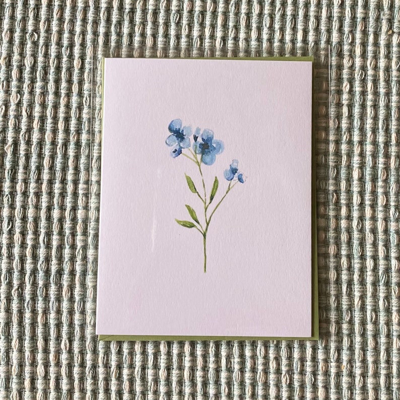 Forget Me Not Card - Etsy