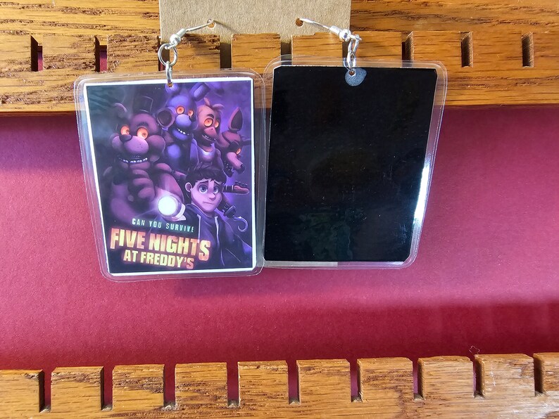 FNAF Movie Poster Dangle Earrings 2023 cartoon Ver - Etsy