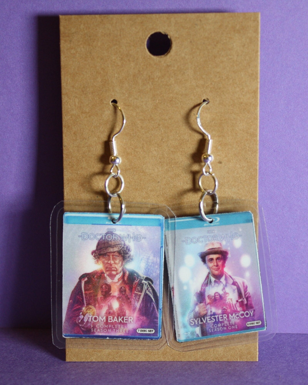 Doctor Who tom Baker & Sylvester Mccoy Dangle Earrings - Etsy