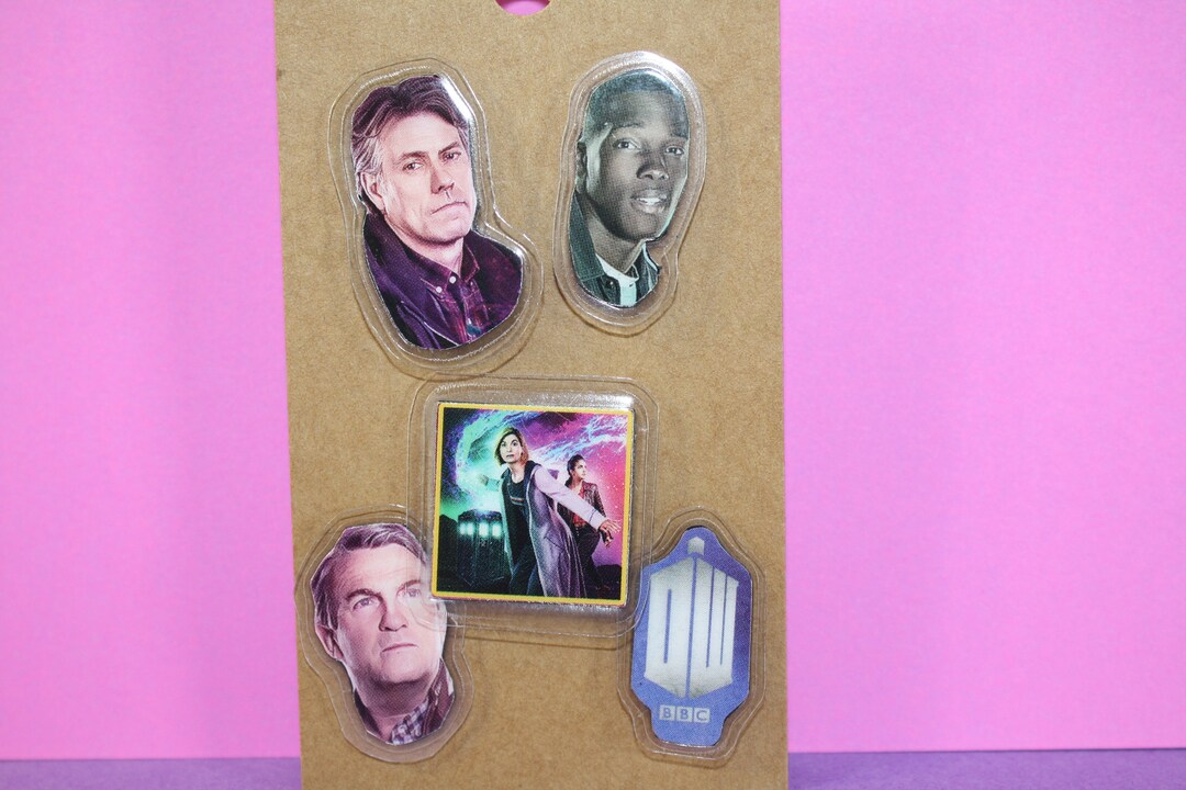 Doctor Who 13th Doctor With Companions 5 Pack Push Back Earrings tv ...