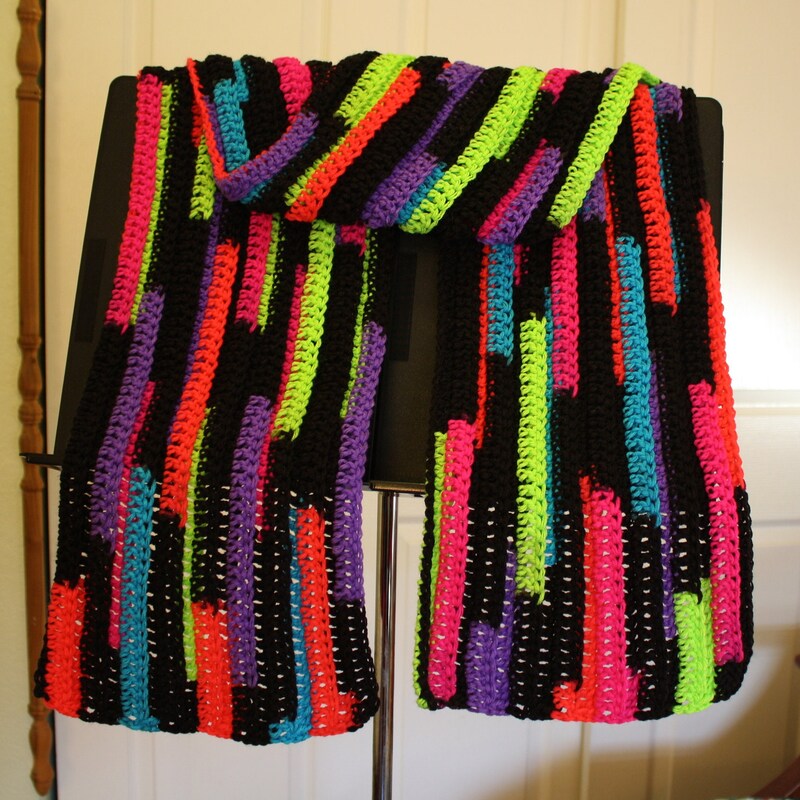 Neon Scarf - Etsy