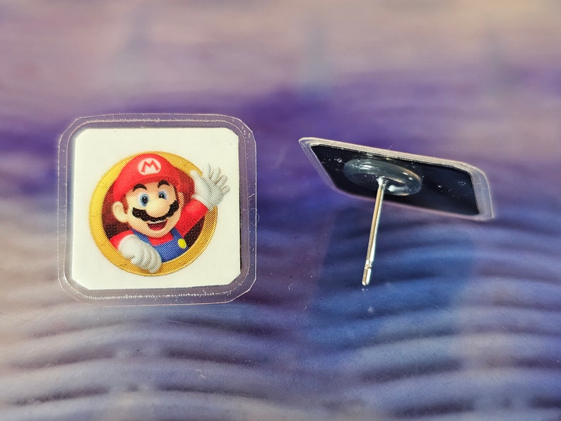 Mario Super Mario Bros. Push Back Earrings - Etsy