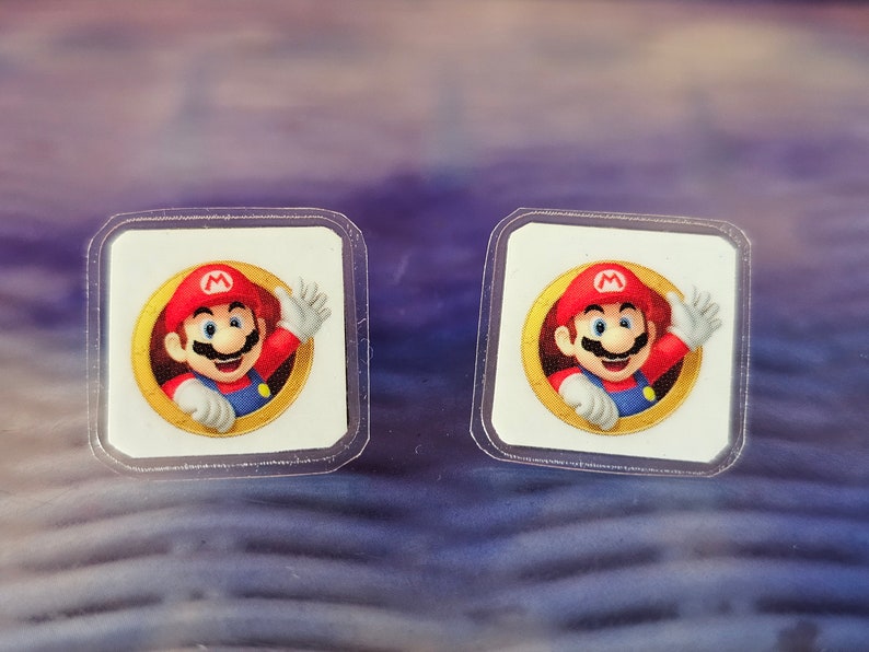 Mario Super Mario Bros. Push Back Earrings - Etsy