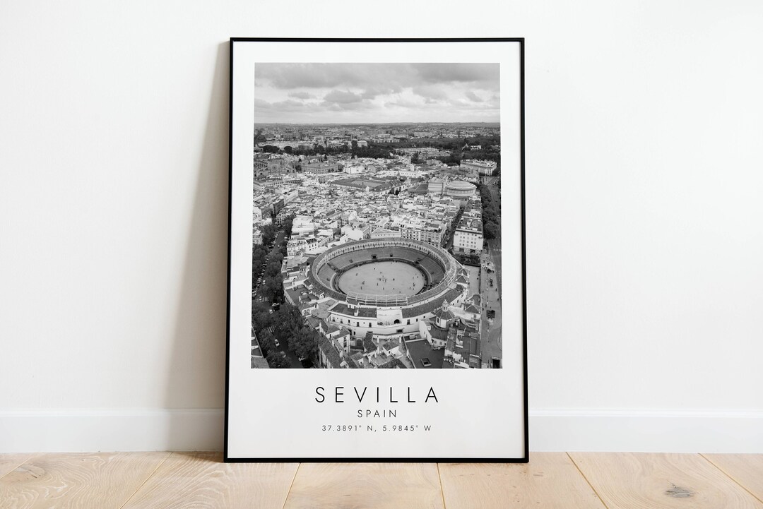 SEVILLA, Spain | Print for Travel Lovers | Black and White Art ...