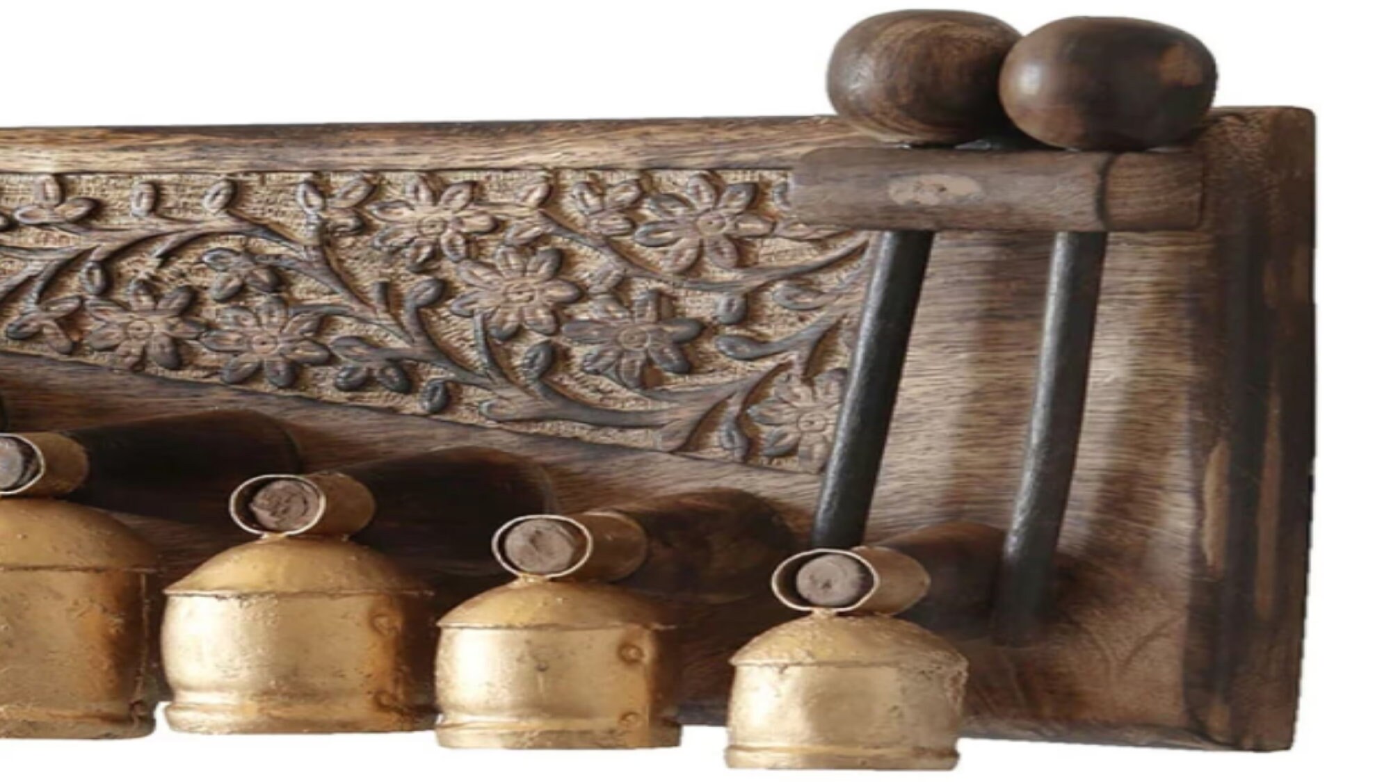 Oriental Echo: Handcrafted Wooden Wall Bell With Echo Music Artisan ...