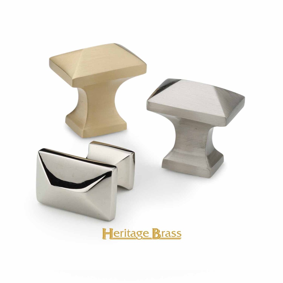 Pyramid Cabinet Knob Solid Brass Knobs Kitchen Cabinet Knob Heritage ...