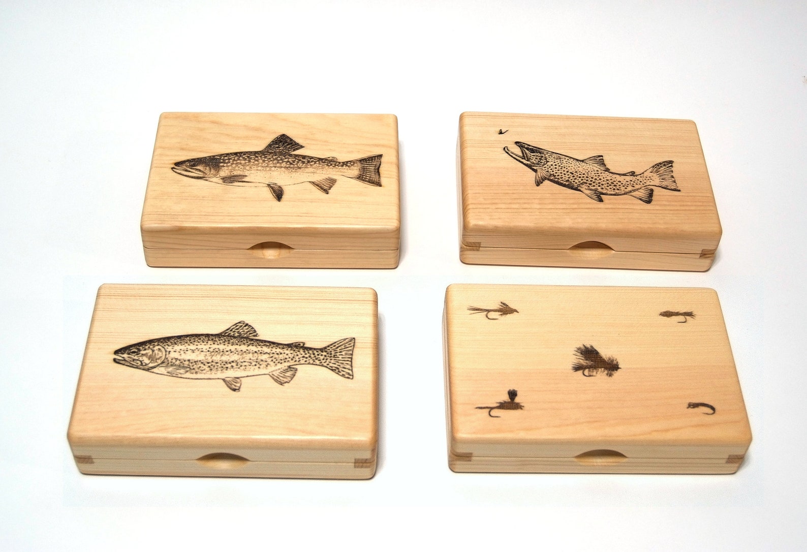 Fly Box, Fly Fishing Box, Wood Fly Box, Engraved Fly Box, With FREE ...