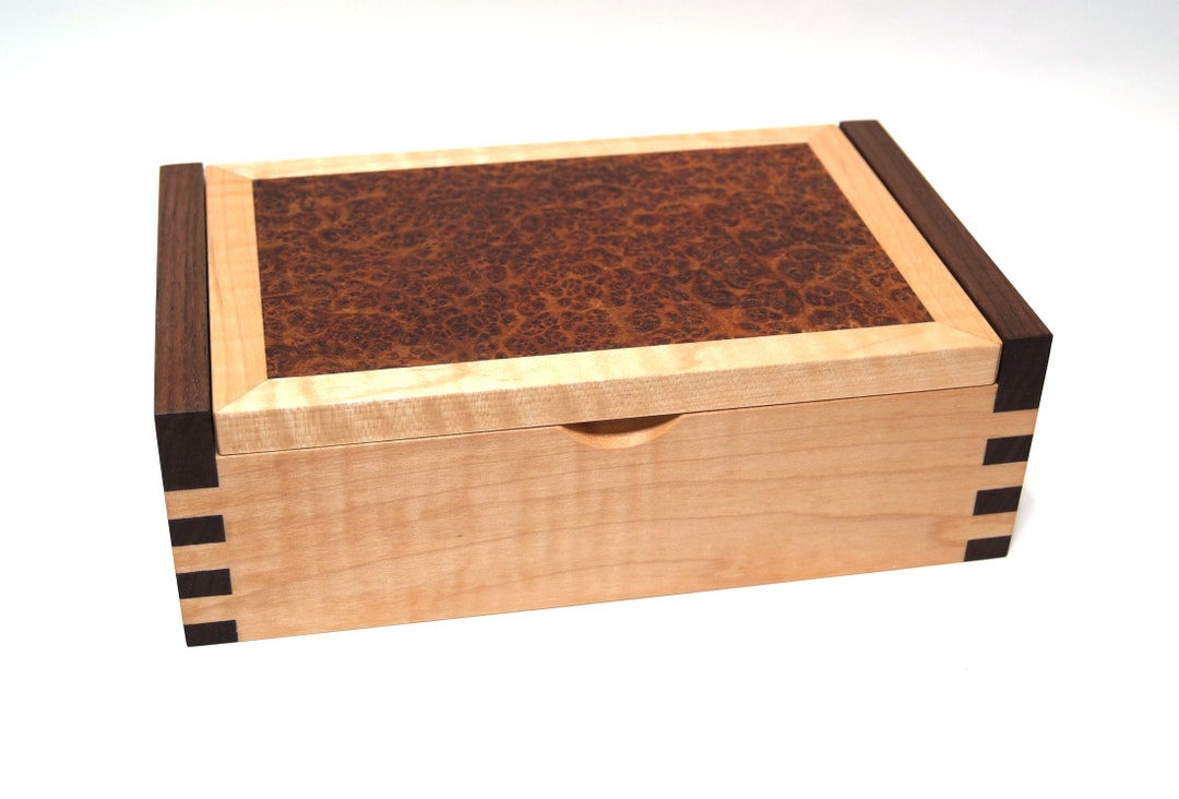 Wooden Box, Gift Box, Keepsake Box, Made of Walnut, Maple, and Amboyna ...